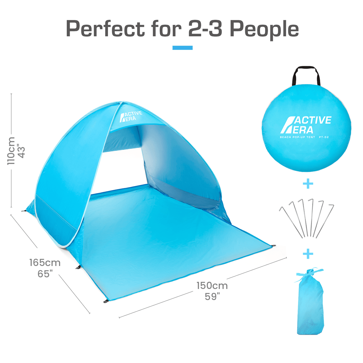 2 Person Beach Tent with UV Protection | Free Delivery | Active Era